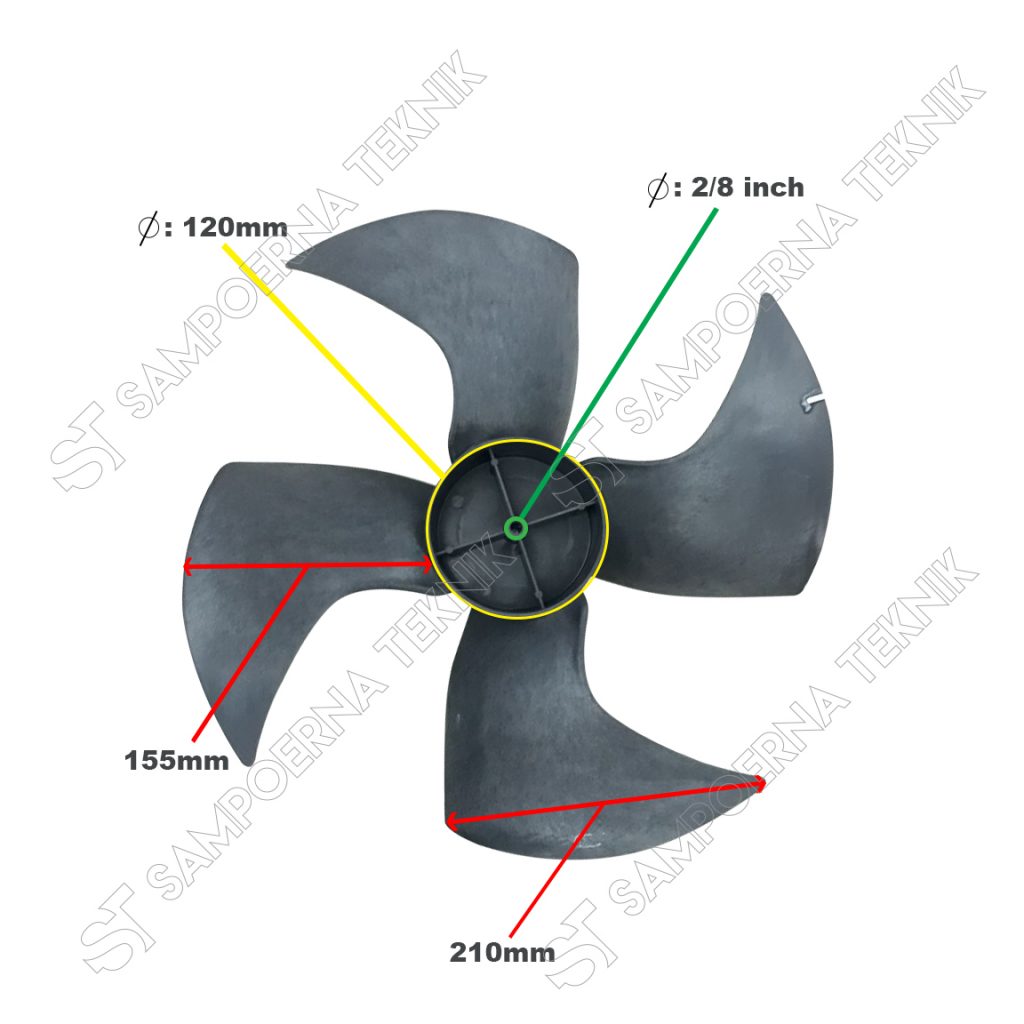FAN BLADE KEMAO TFE450-119B5 450mm diameter AS 13mm | Sampoerna Teknik ...